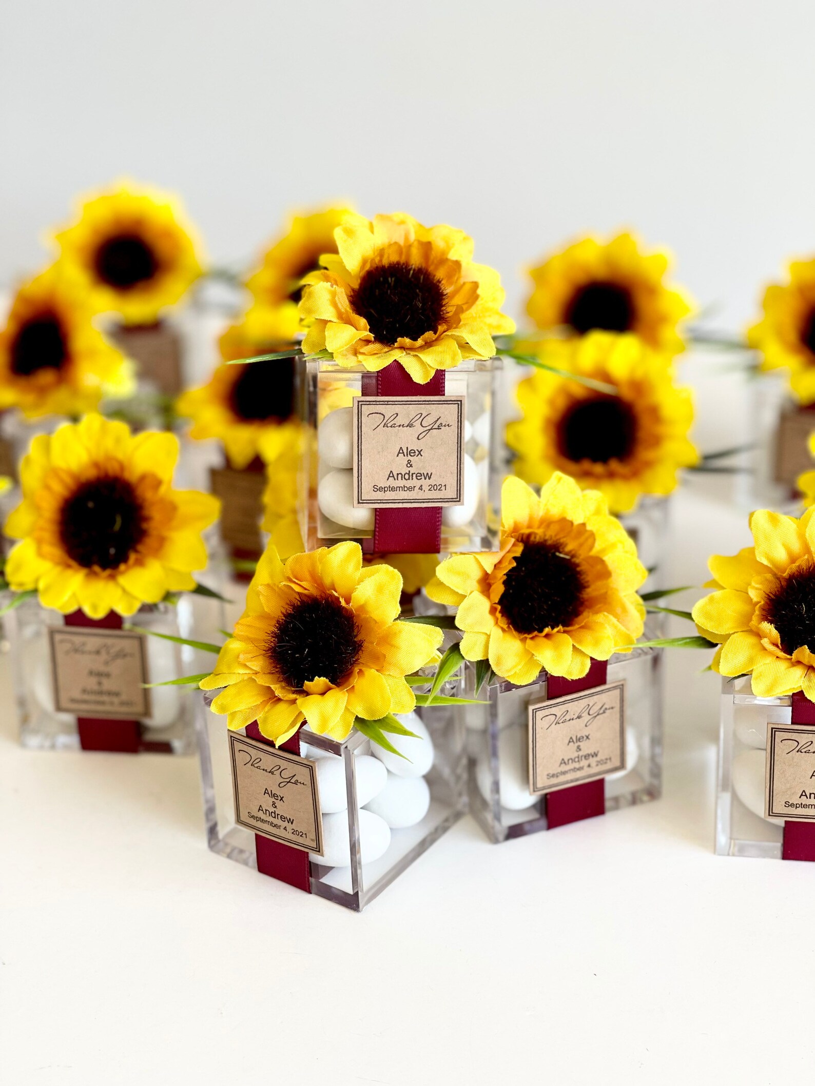5pcs Sunflower Favors, Wedding Favors, Favors, Favors Boxes, Wedding ...