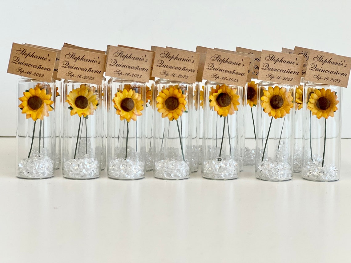 Sunflower Wedding Favors for Guests, Custom Party Favors, Personalized ...