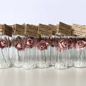 Rose Custom Wedding Favors for Guests, Personalized Party Favors, Dusty ...