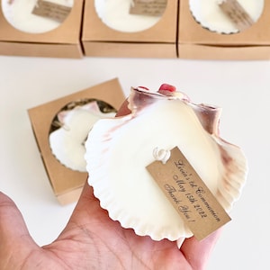 5 Pcs Beach Wedding Sea Shell Candle Favors, Wedding Favors for Guests ...
