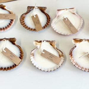 5 Pcs Beach Wedding Sea Shell Candle Favors, Wedding Favors for Guests ...