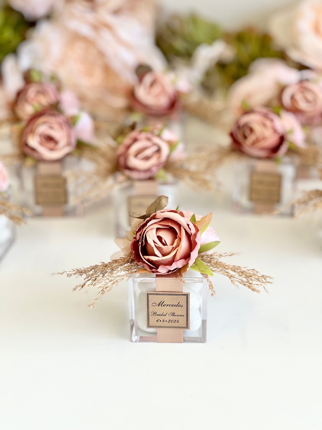 5 Pcs Boho Wedding Favors for Guest, Terracotta Favors Boxes ...