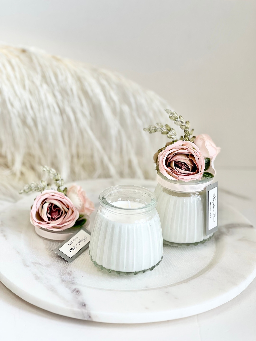 Candle Wedding Favors for Guests, Custom Baby Shower Candle Favors ...