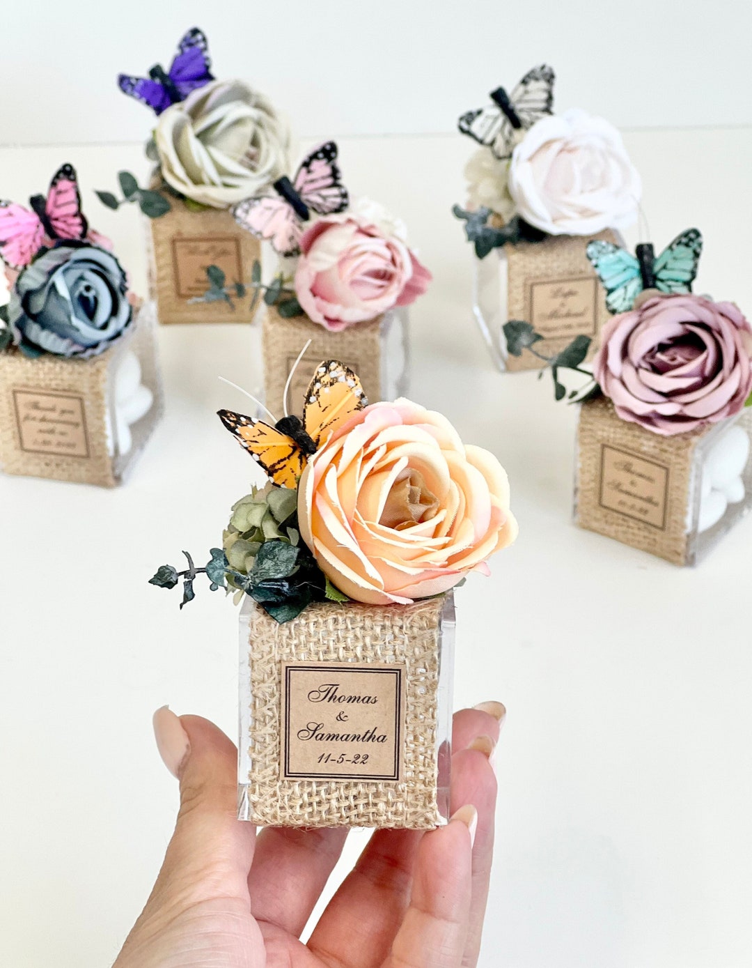 6 Pcs Butterfly Favors Boxes for Guests, Butterfly Party Favors ...