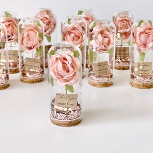 10 Pcs Peach Wedding Favors for Guests, Rose Dome Favors, Personalized ...