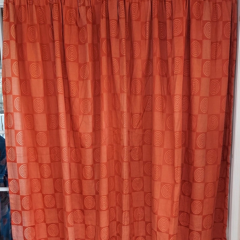 Burnt Orange Curtains - Etsy