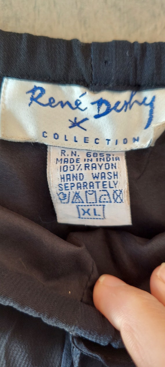 Vintage Renee Derby Black Floral Embroidered Beaded D… - Gem