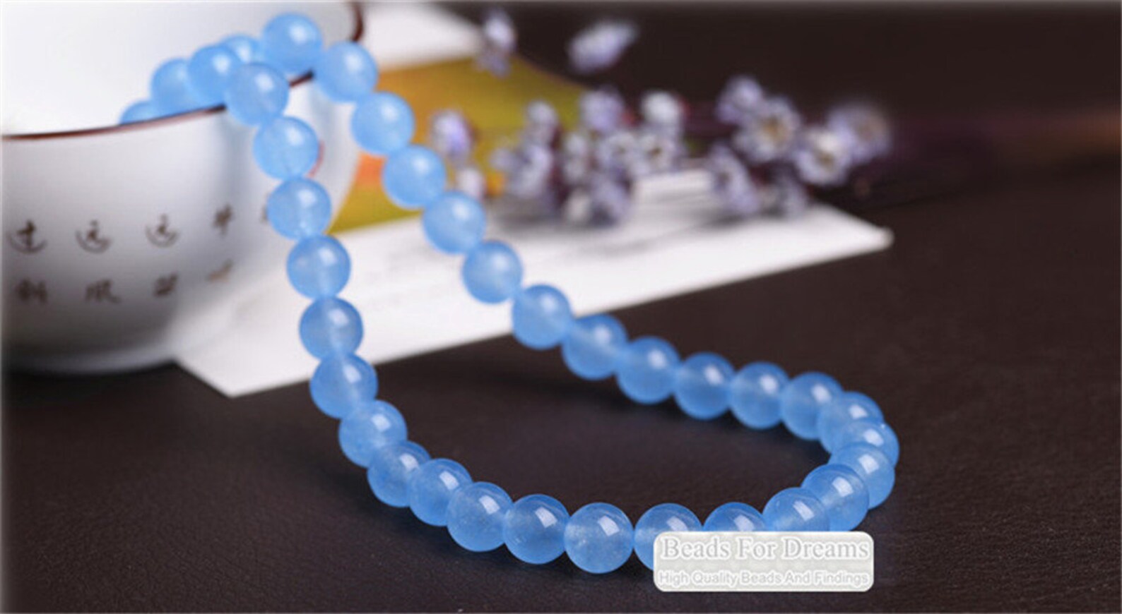 Natural Light Blue Jade Beads, Smooth Polished Round 4mm-14mm, 15.4 ...