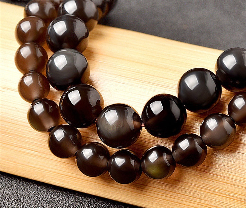 Grade A Natural Rainbow Ice Obsidian Beads Smooth Round | Etsy