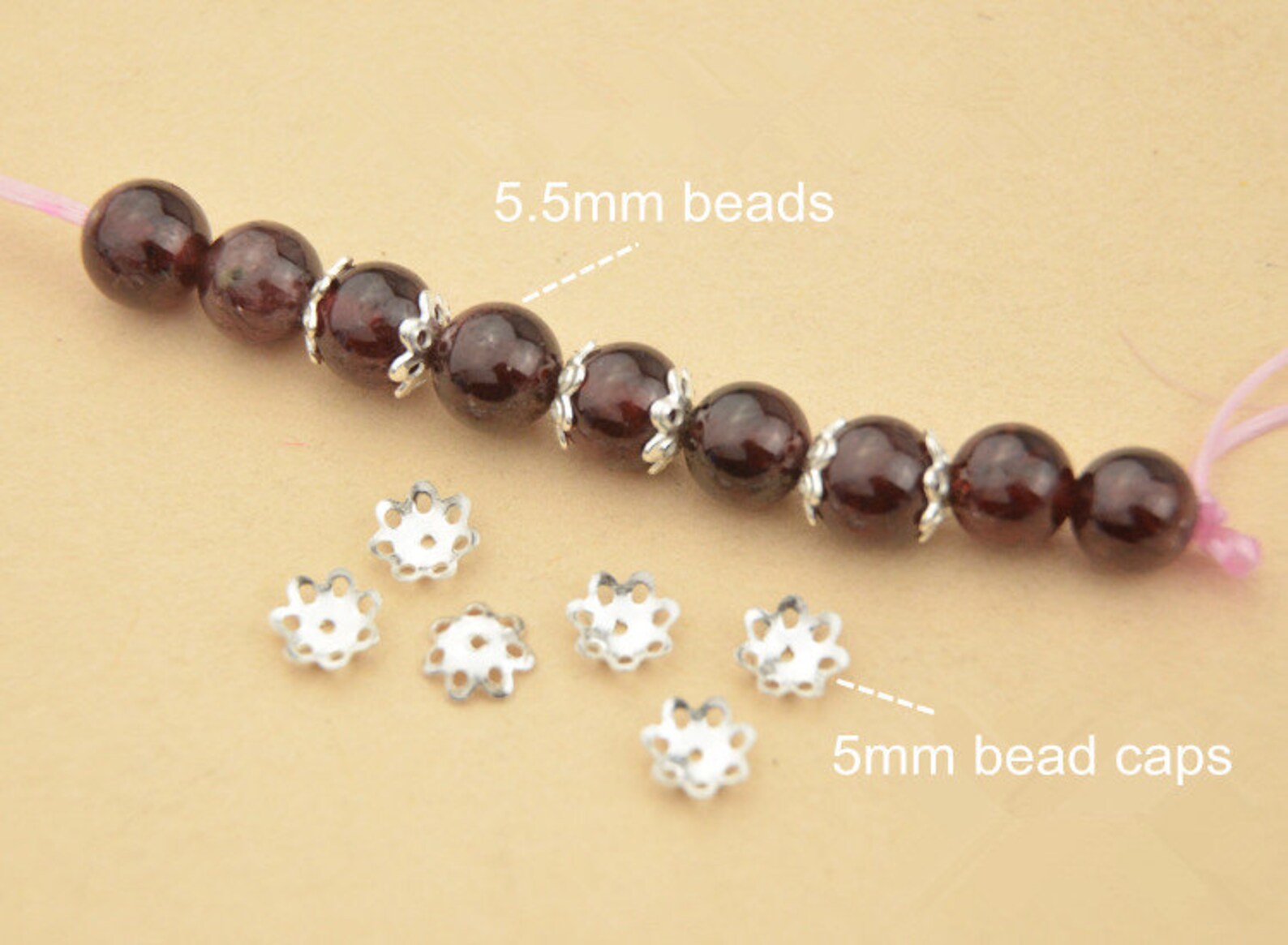 30pcs Sterling Silver Bead Caps Openwork 925 Silver Bead Caps - Etsy