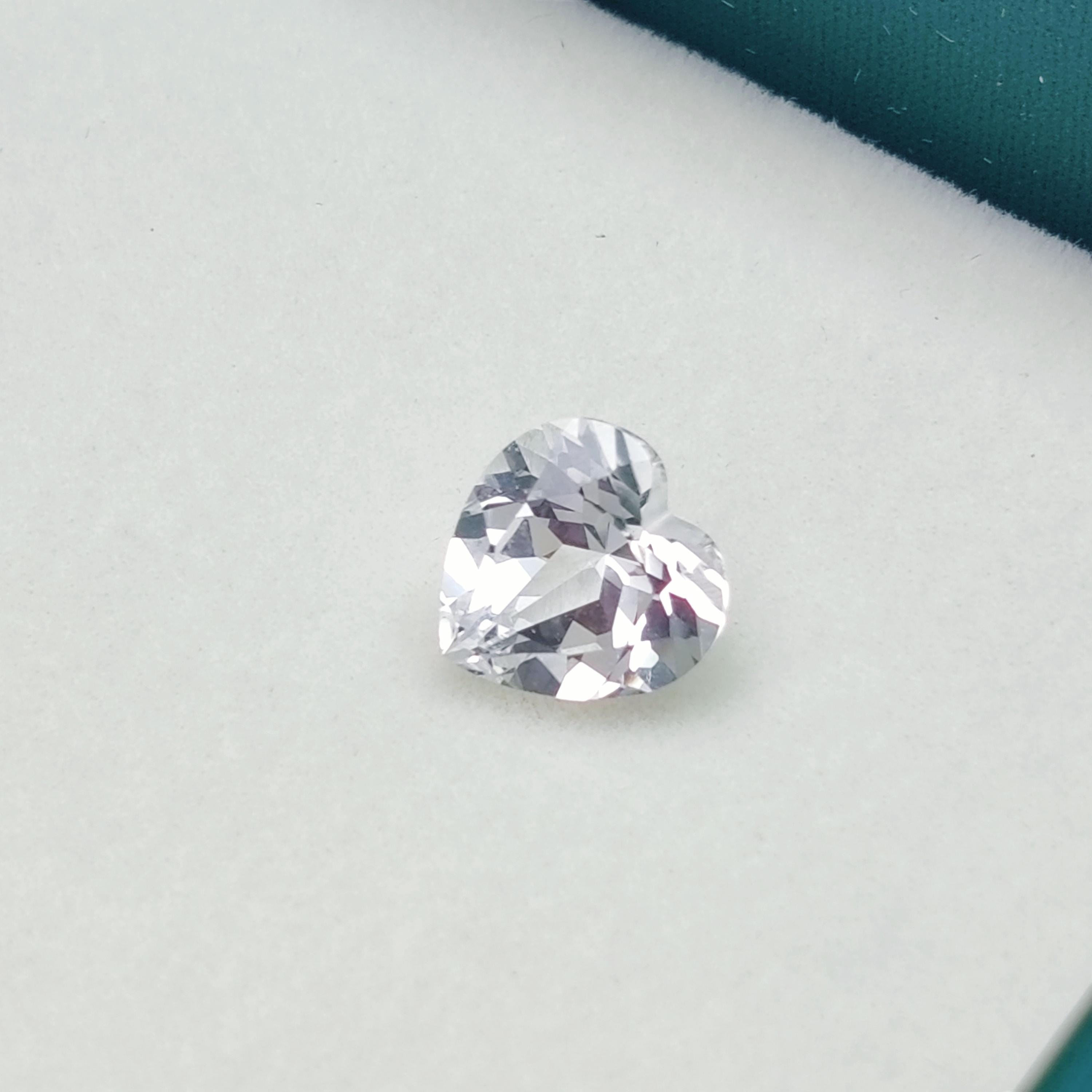 Heart Shaped Lab Grown White Sapphire Mohs Scale 9 SA86L - Etsy