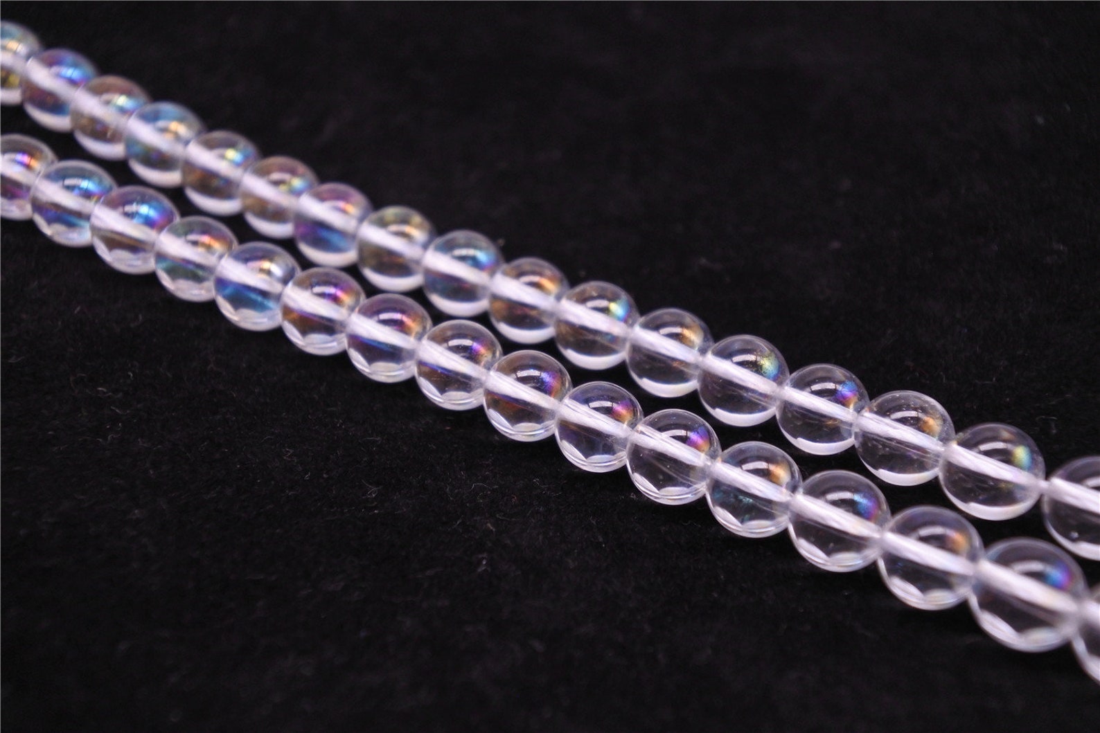 Grade A Natural Clear Quartz Beads Color Plated Smooth Round | Etsy