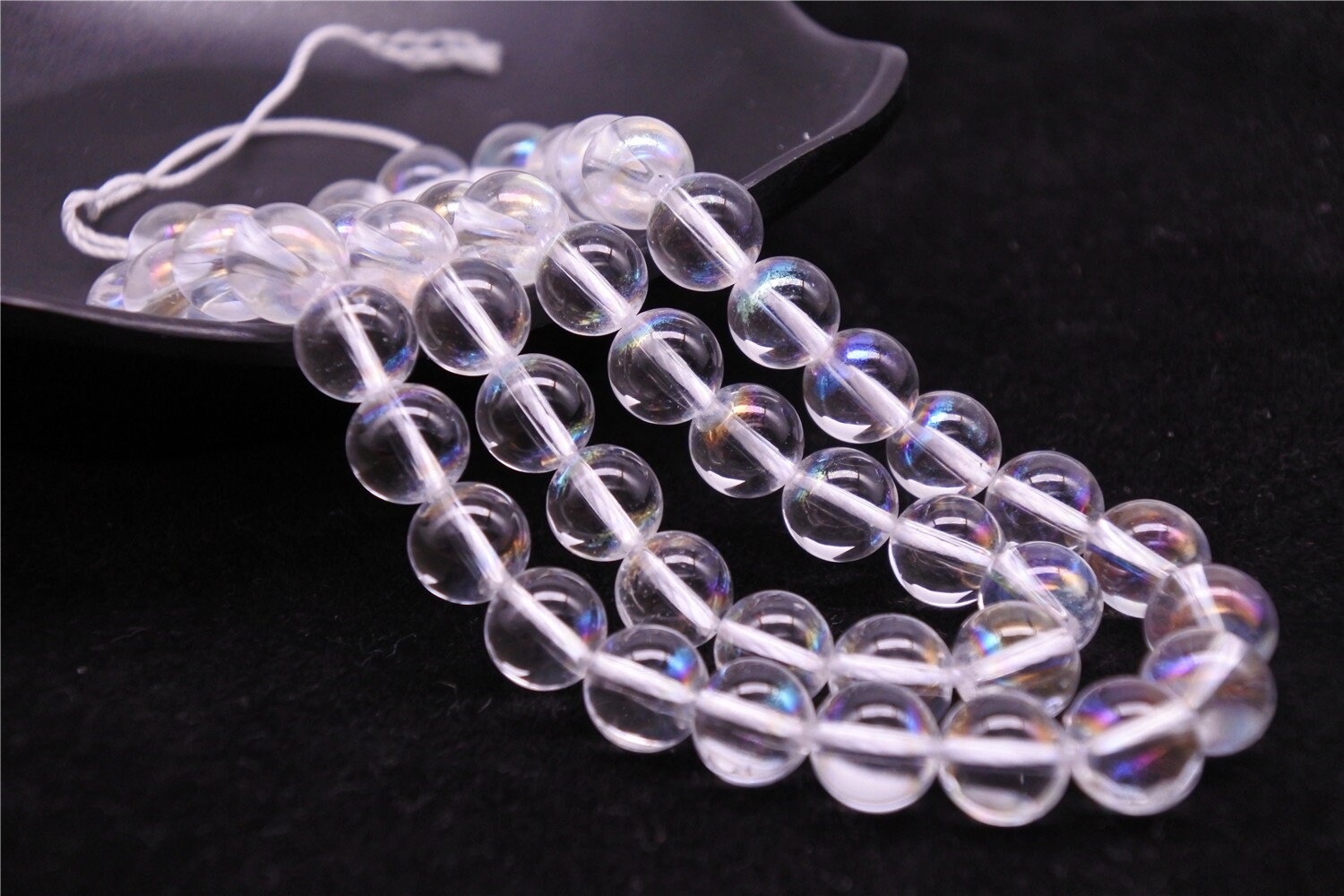 Grade A Natural Clear Quartz Beads Color Plated Smooth Round | Etsy