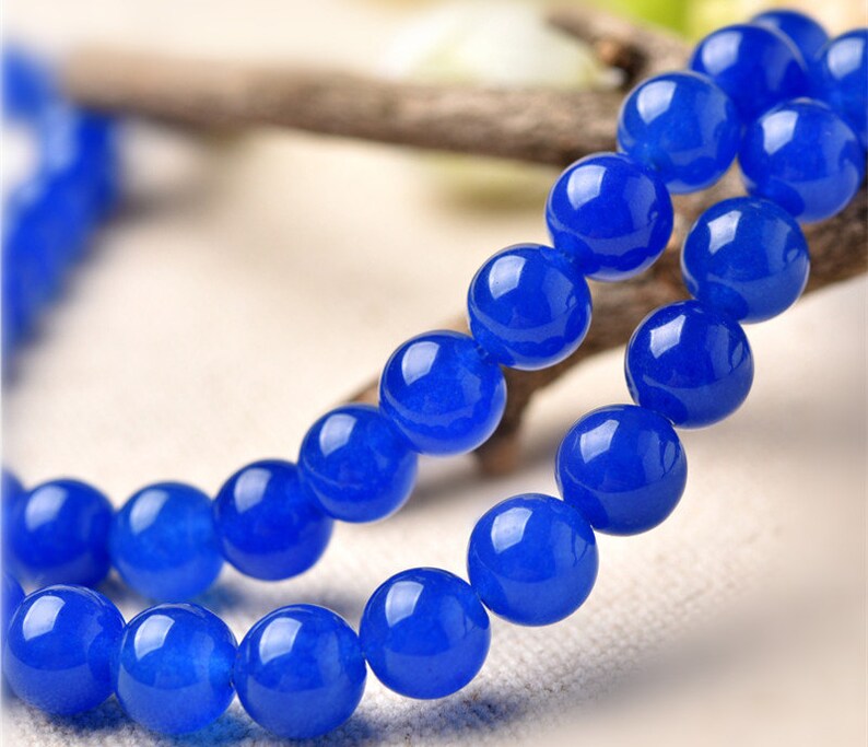 Natural Blue Jade Beads Smooth Polished Round 4mm-12mm 15.4 - Etsy