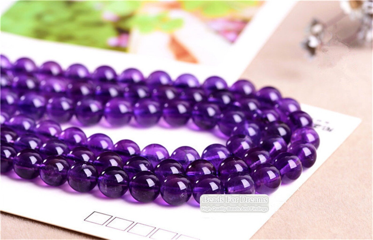 4mm-10mm Natural Amethyst Beads Grade AAA Smooth Round 15.4 - Etsy