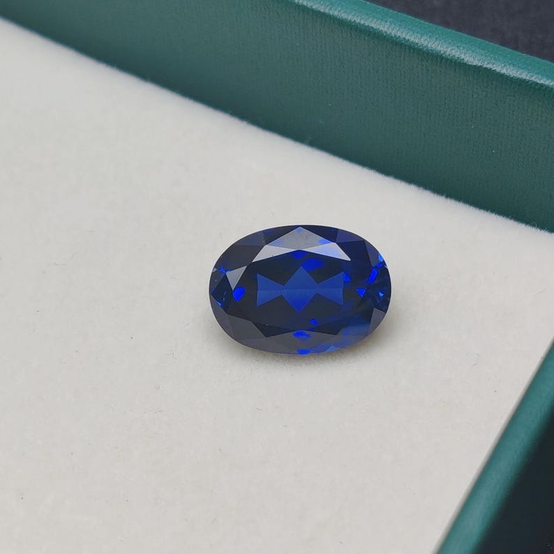 Oval Cut Lab Grown Sapphire Mohs Scale 9 Intense Royal Blue Sapphire ...