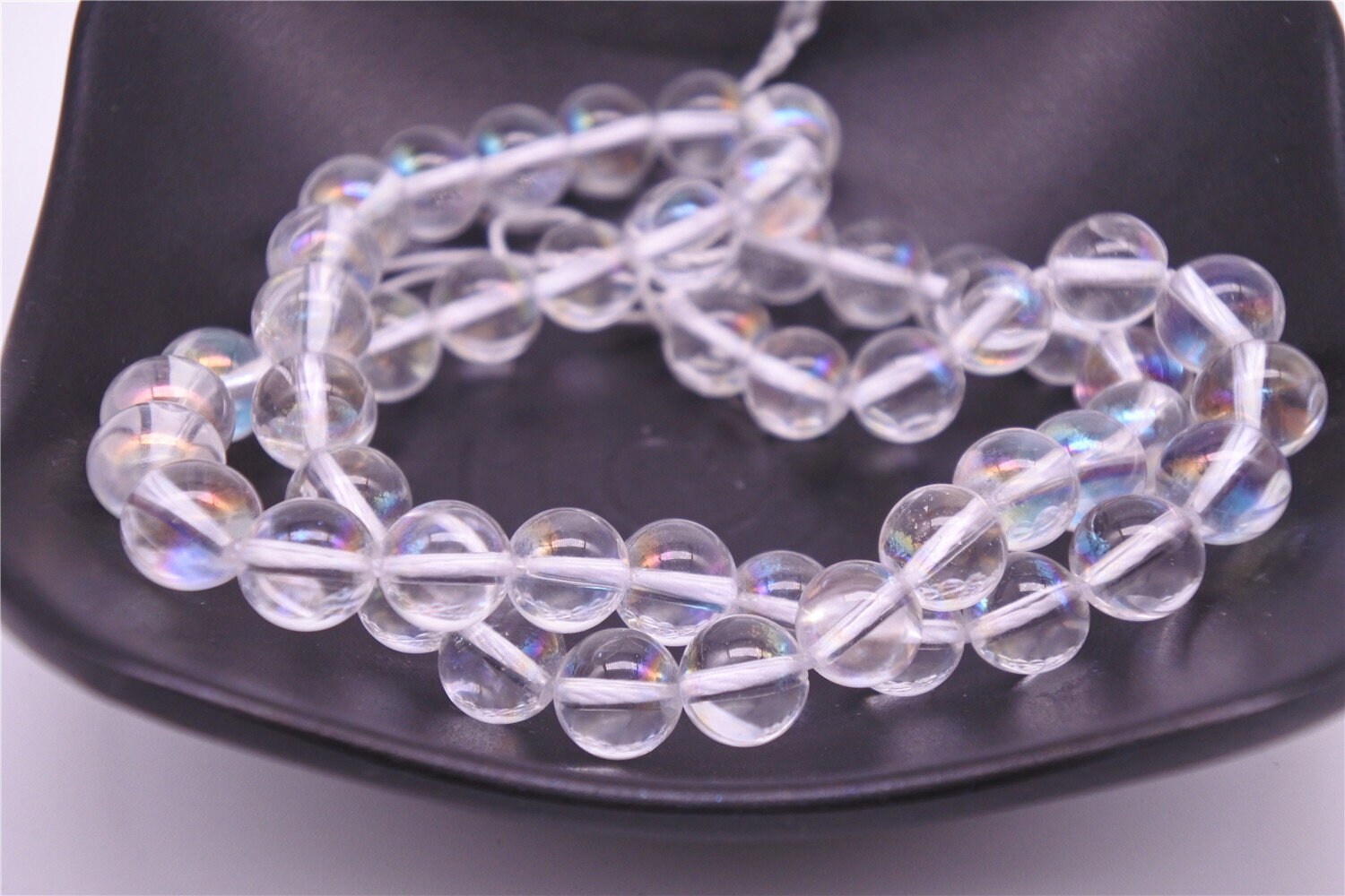 Grade A Natural Clear Quartz Beads Color Plated Smooth Round | Etsy