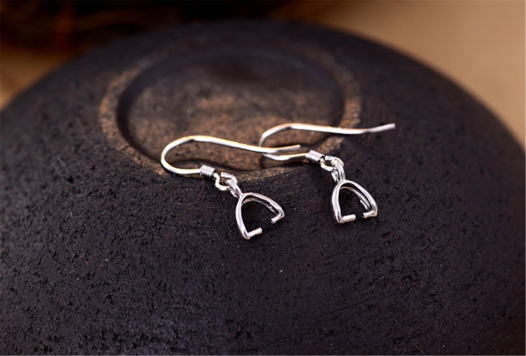 Sterling Silver Earring Settings for Any Shape Gemstones White Gold ...