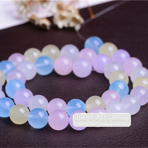 Natural Mixed Color Chalcedony Beads, in Morgan Stone Color, Smooth ...