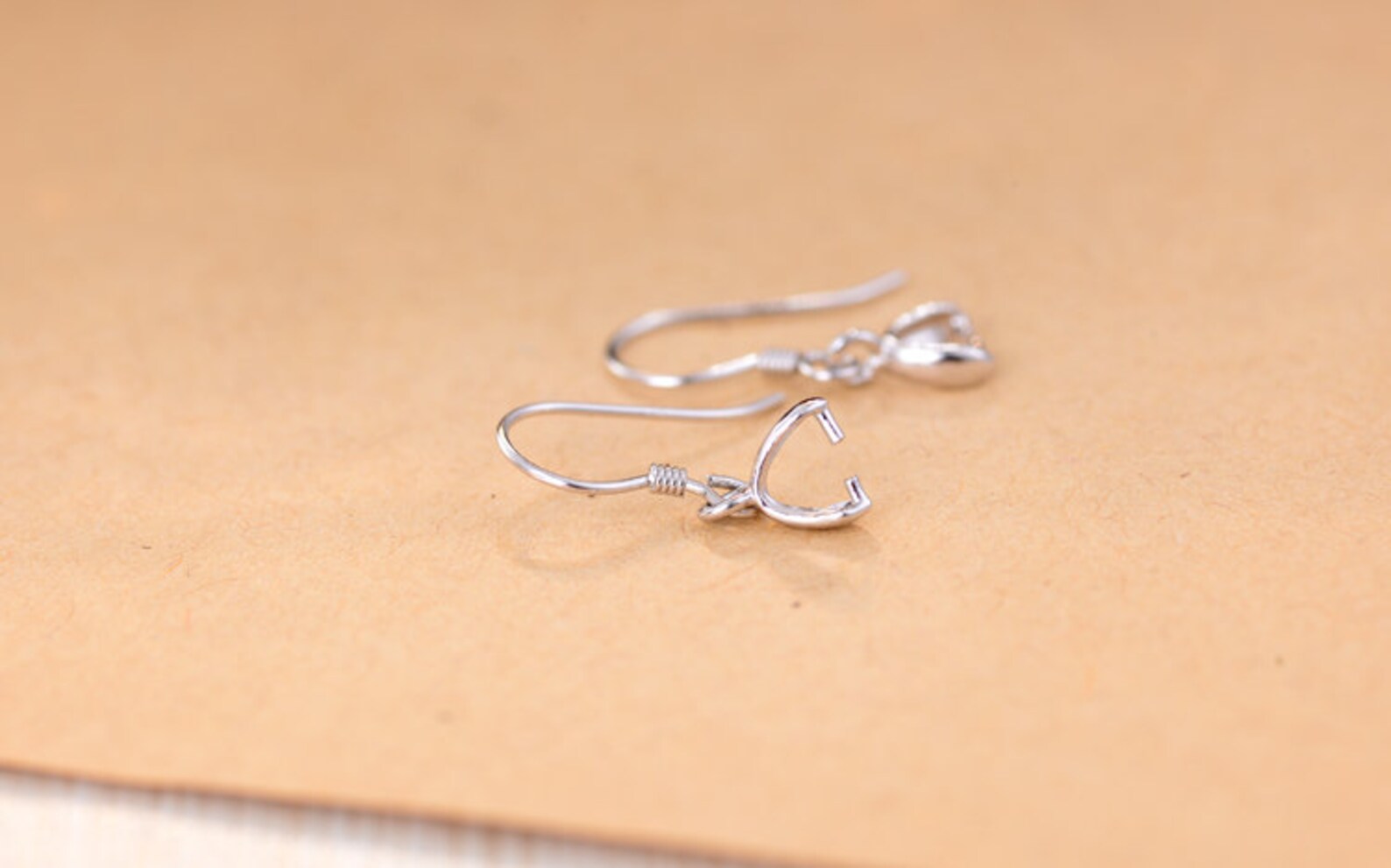 Sterling Silver Earring Settings for Any Shape Gemstones White | Etsy