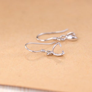 Sterling Silver Earring Settings for Any Shape Gemstones White Gold ...