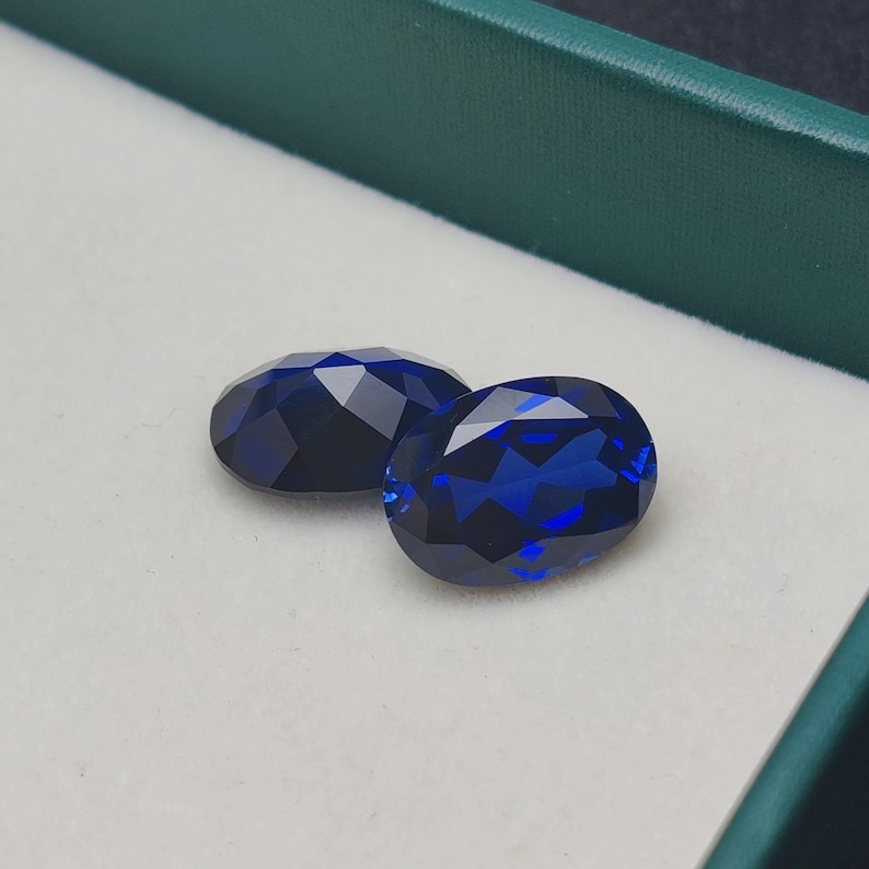 Oval Cut Lab Grown Sapphire Mohs Scale 9 Intense Royal Blue Sapphire ...