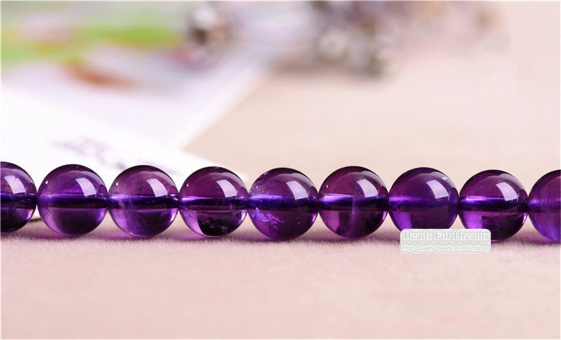 4mm-10mm Natural Amethyst Beads Grade AAA Smooth Round 15.4 - Etsy
