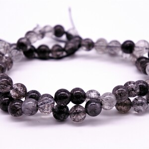 Grade AA Natural Black Rutilated Quartz Beads, Smooth Round 6mm, 15.4 Inch Strand GF36 - Etsy