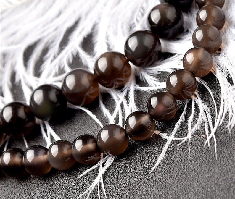 Grade A Natural Rainbow Ice Obsidian Beads Smooth Round | Etsy