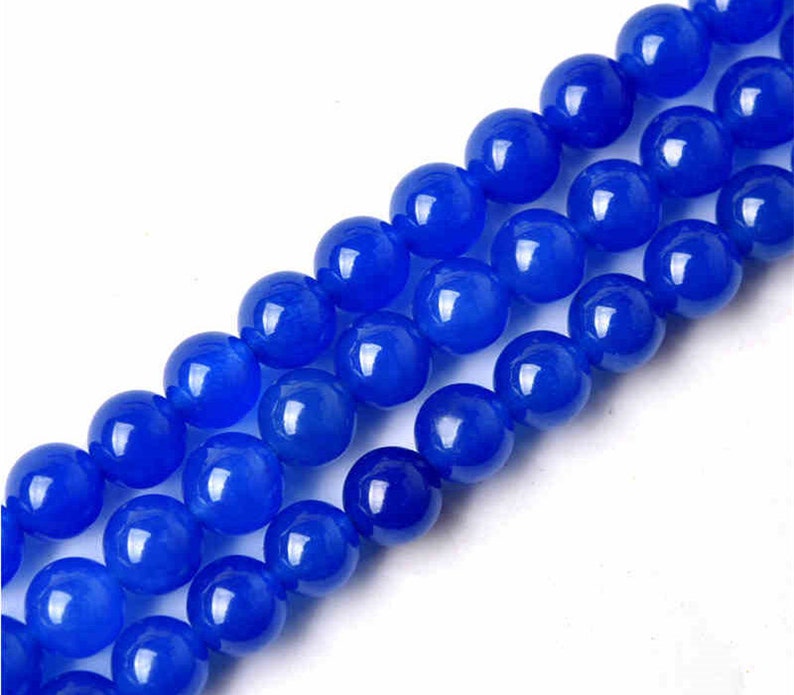 Natural Blue Jade Beads Smooth Polished Round 4mm-12mm 15.4 - Etsy