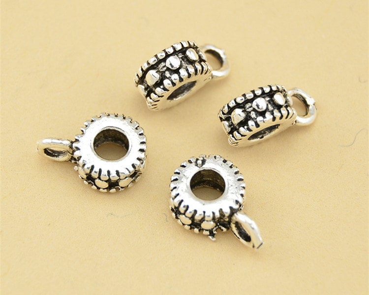 10pcs 6mm Thai Sterling Silver Beads Ring Shape with Loop for | Etsy