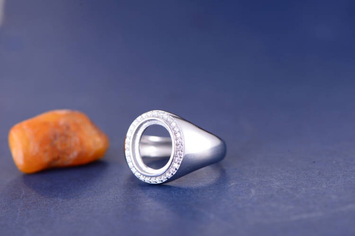 Ring Blank 10x12mm Oval Blank Adjustable Ring Setting - Etsy