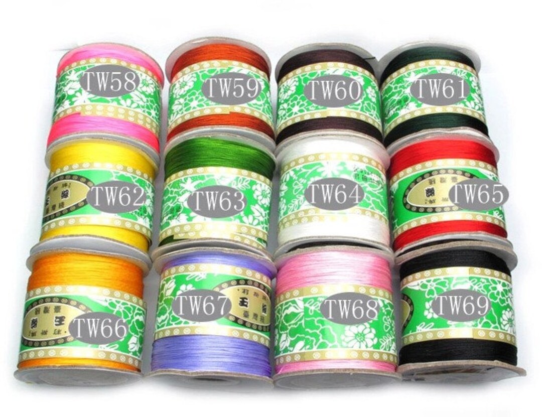 1 Roll 0.3mm Thick Satin Cord / Silk Thread, Nylon Cord for Making ...