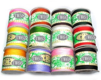 3 Rolls 1.5mm Thick Satin Cord / Silk Thread Nylon Cord for | Etsy