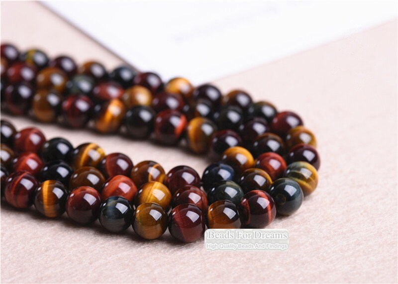 Grade A Natural Tiger Eye Beads Mixed Color 6mm-16mm Smooth - Etsy
