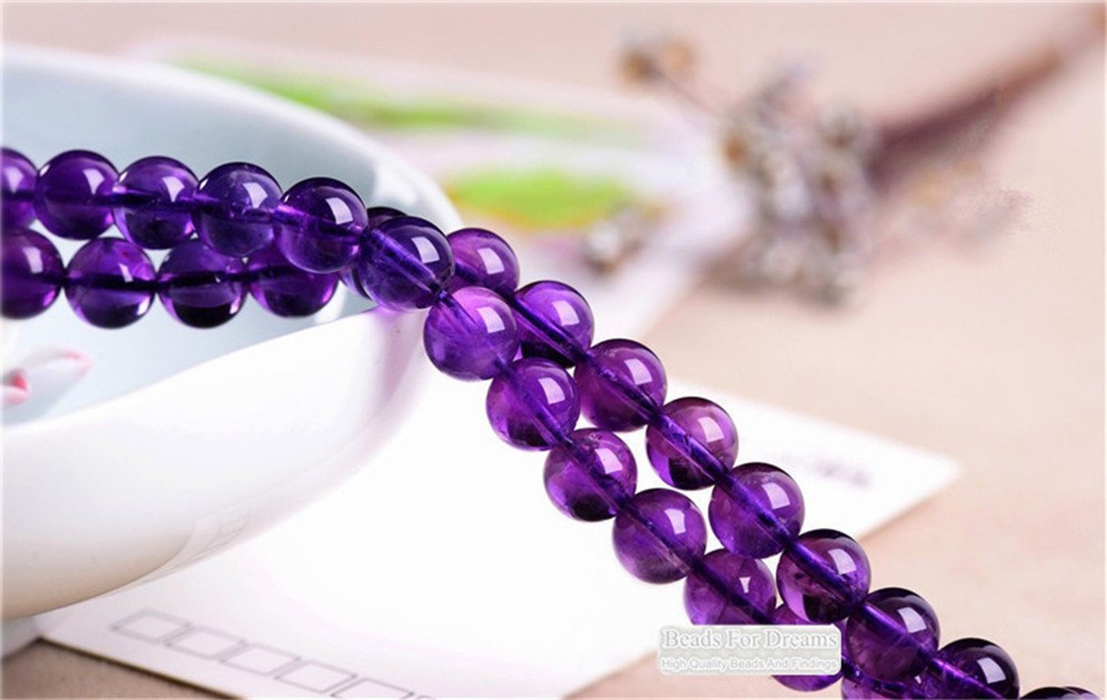 4mm-10mm Natural Amethyst Beads Grade AAA Smooth Round 15.4 - Etsy