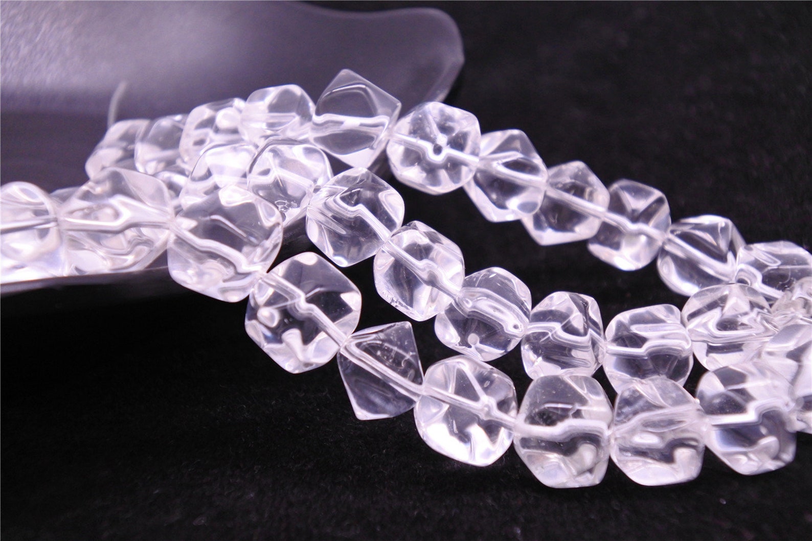 Grade AA Natural Clear Quartz Beads Irregular Faceted Shape | Etsy