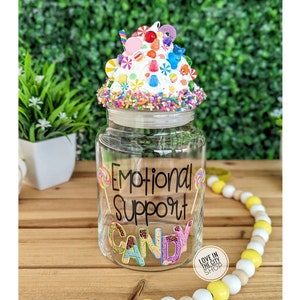 Funny Glass Candy Jar With Lid, Motivational Candy Jar, College Gift ...