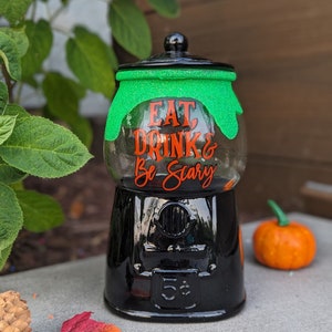 Slime Dripping Halloween Glass Candy Jar for Trick or Treating Sweets ...