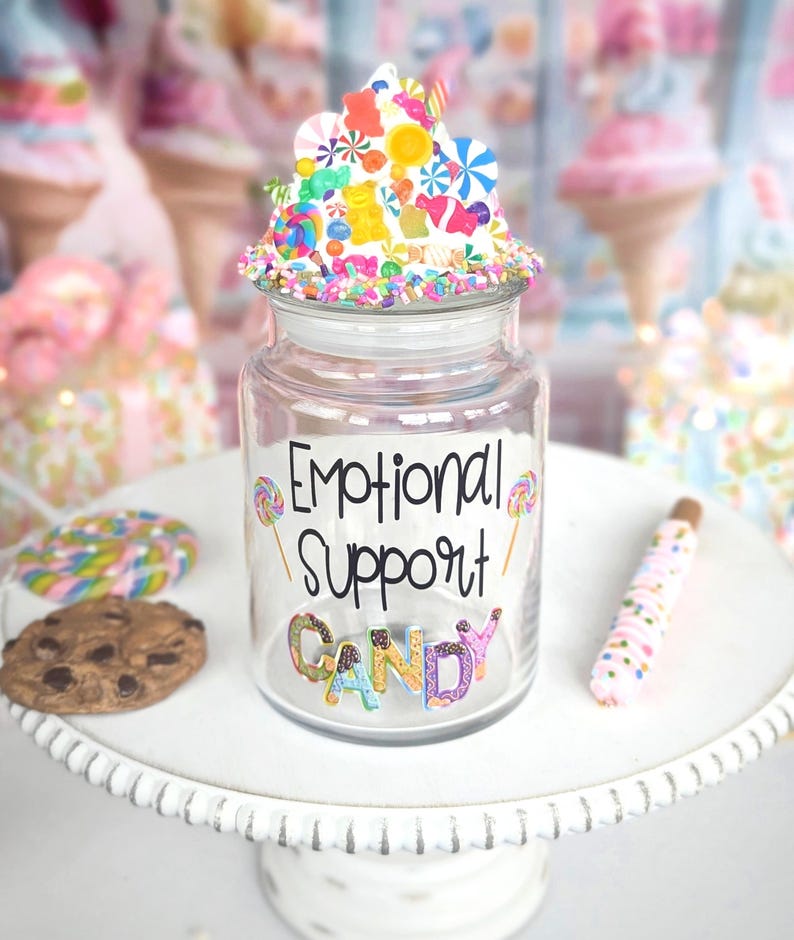 Personalized Funny Candy Jar With Lid, Motivational Glass Treat Jar ...