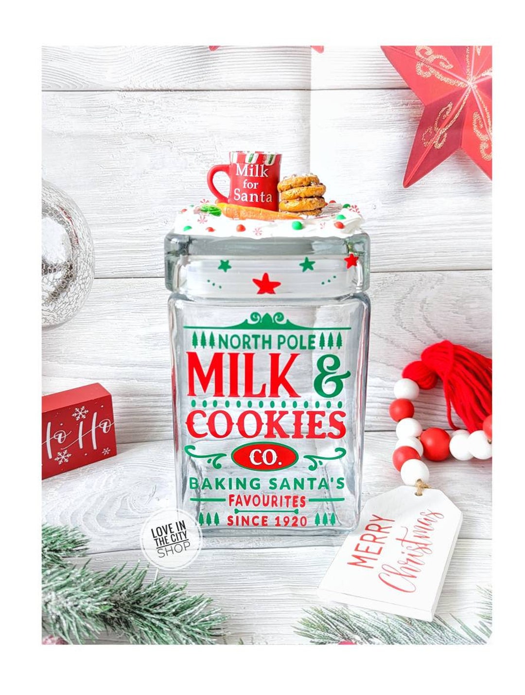 Christmas Cookie Jar, Christmas Cookies, Christmas Baking Jar ...