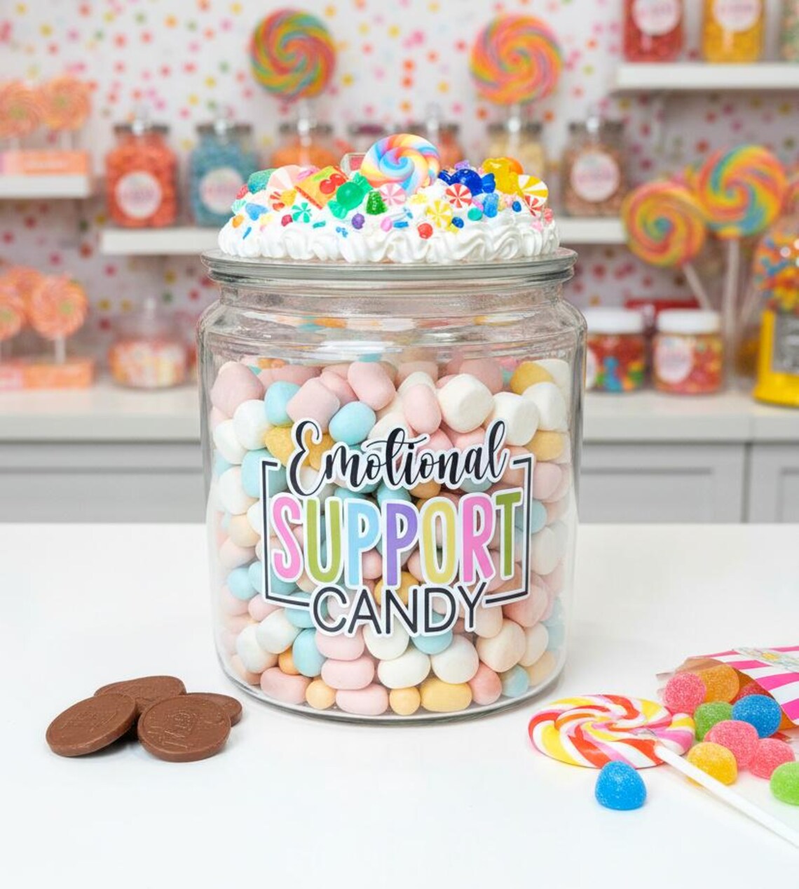 Funny Office Candy Jar With Lid, Therapy Gift for Friend, Emotional ...