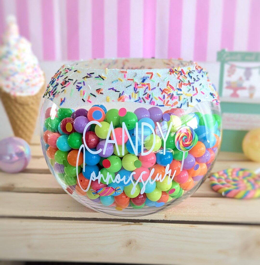 Funny Candy Connoisseur Jar, Office Receptionist Candy Bowl, Sprinkles ...