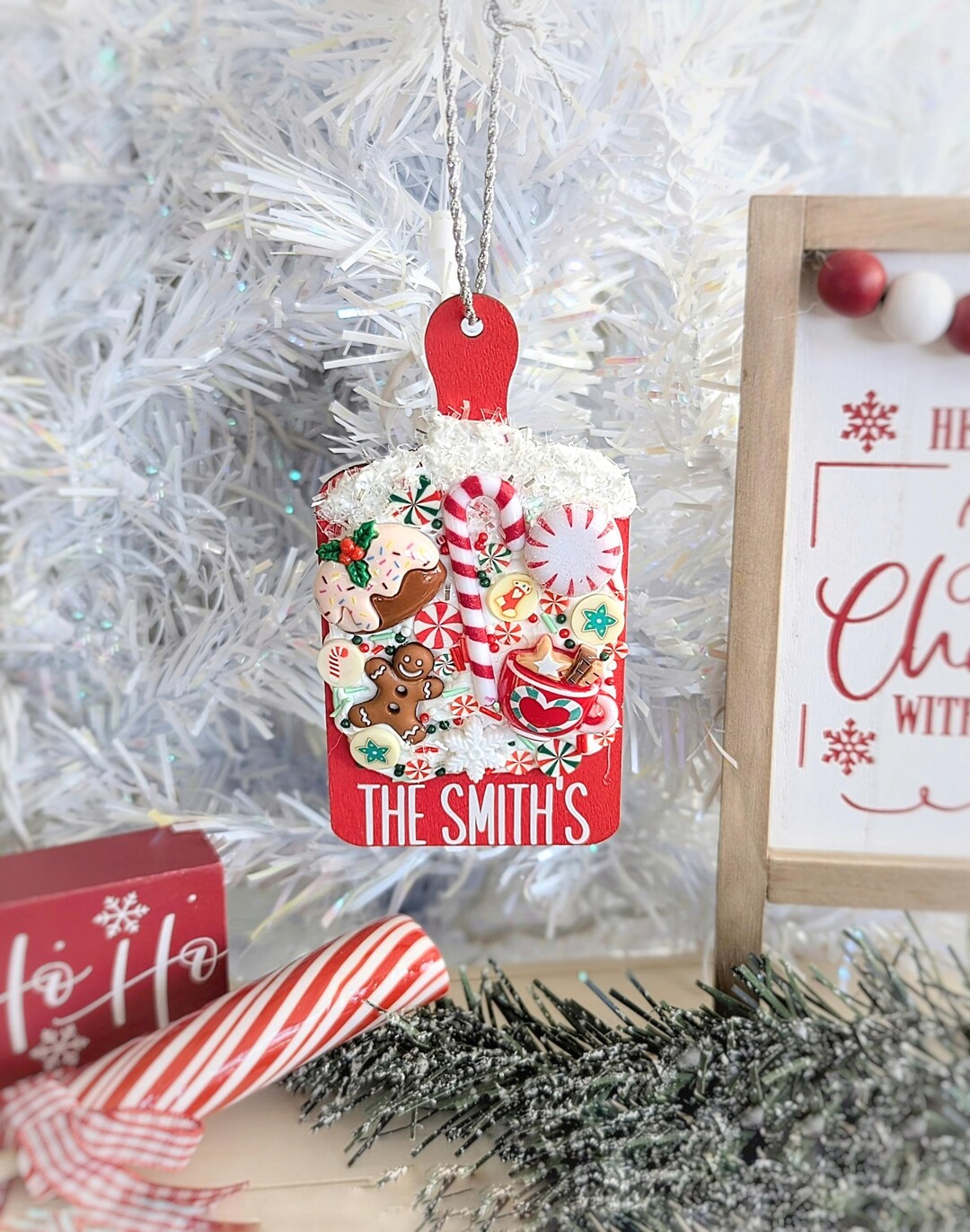 Personalized Charcuterie Board Christmas Ornament, Custom Cheese Board ...