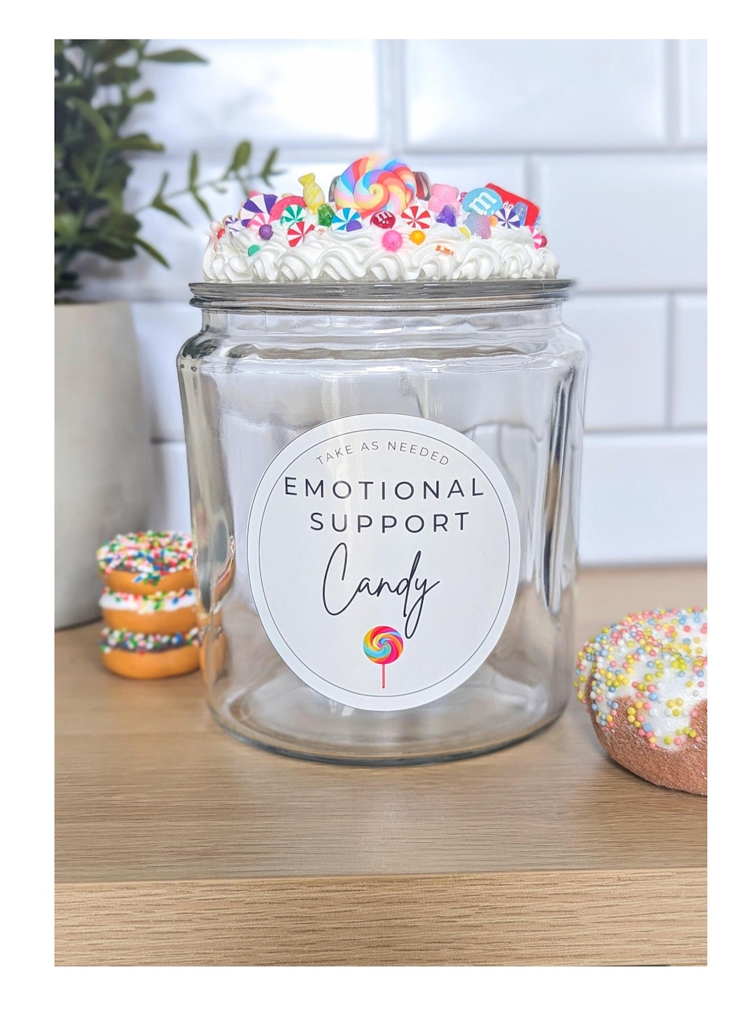 Gourmet Candy Jar, Novelty Candy Treat Holder, Emotional Support Gift ...