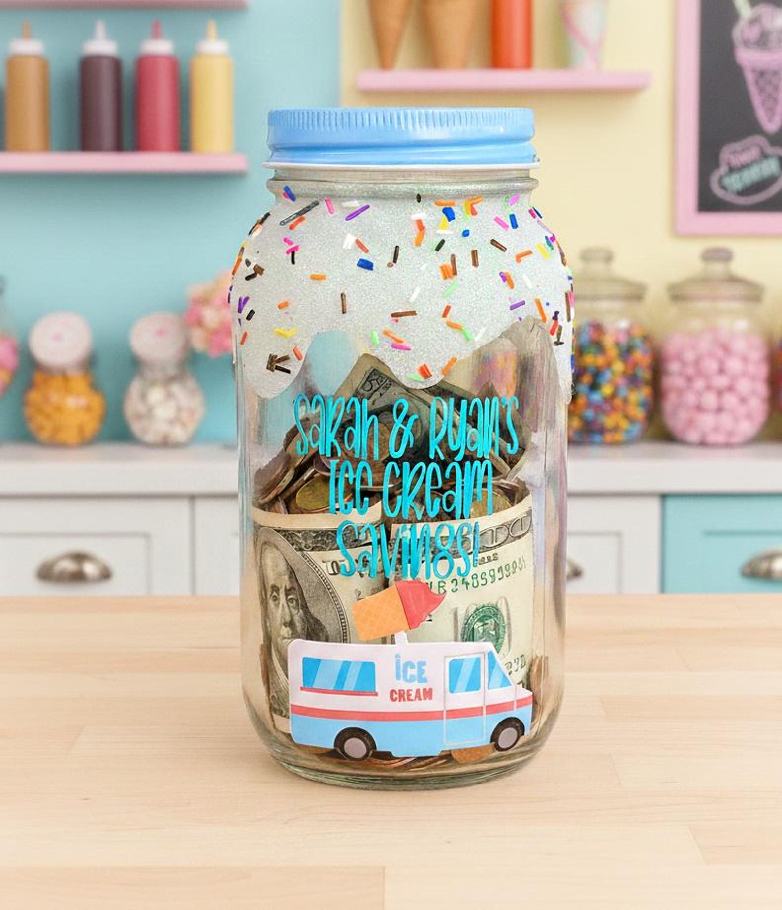 Ice Cream Truck Bank, Ice Cream Bank, Ice Cream Savings, Summer Bank ...