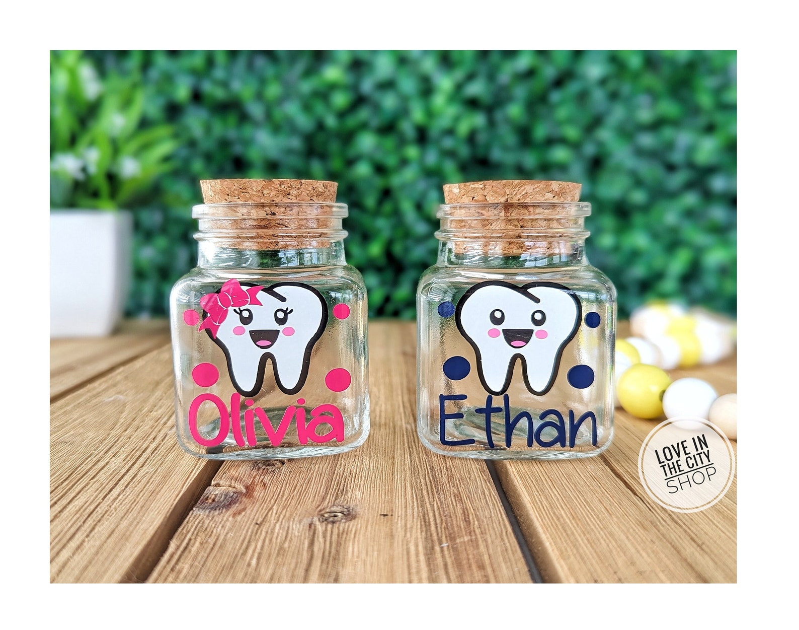 Tooth Fairy Jar, Personalized Tooth Jar, Baby Tooth Storage, Baby ...