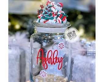 Christmas Candy Jar | Etsy