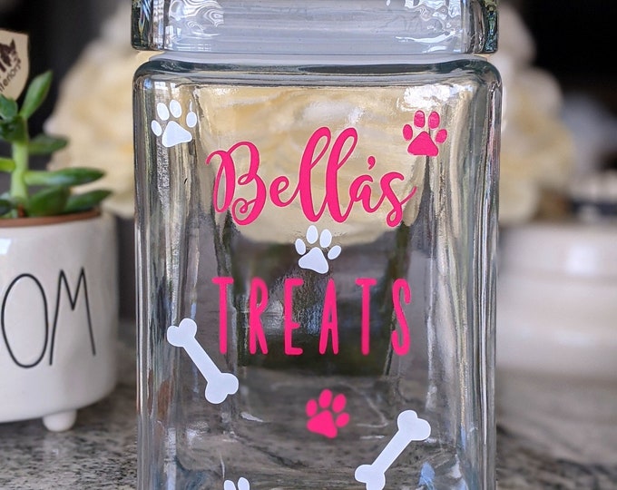 Personalized Dog Treat Jar, Dog Treat Jar - Etsy