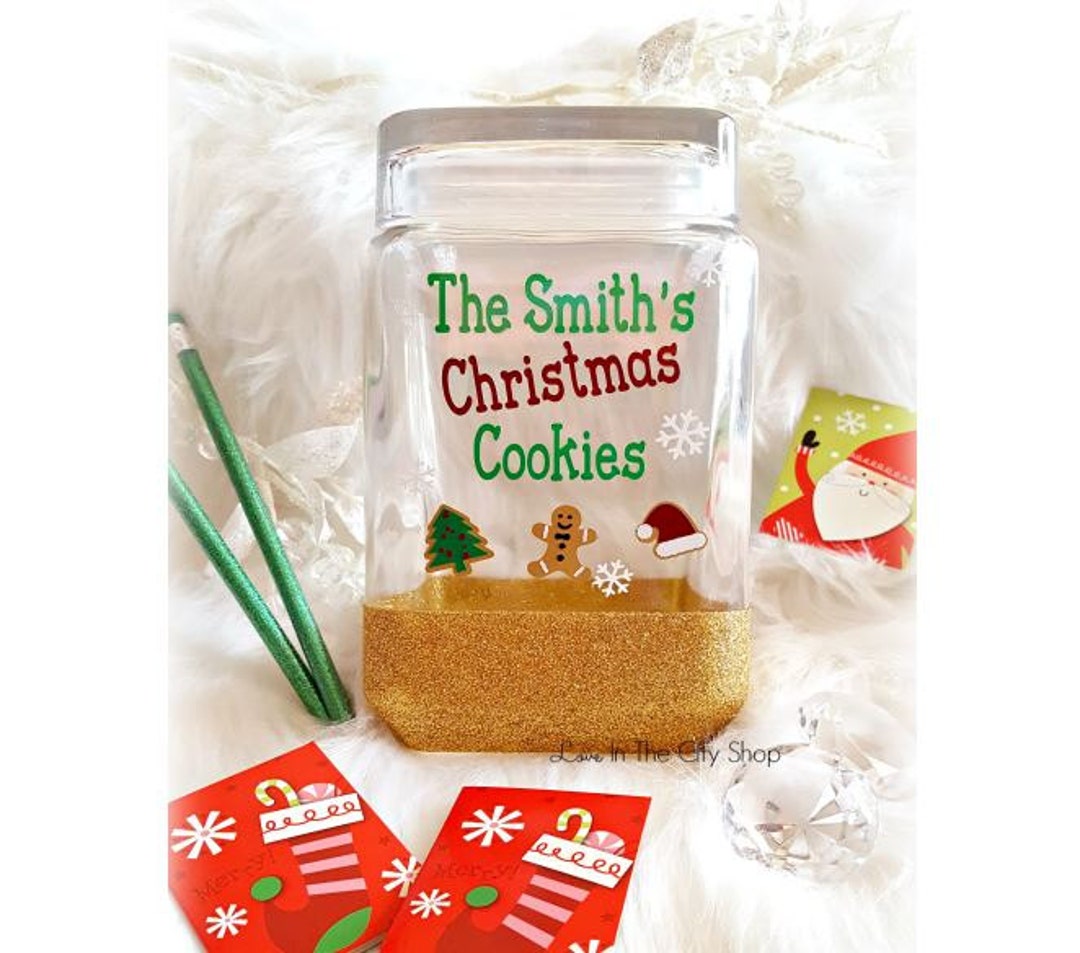 Christmas Cookie Jar Christmas Cookies Holiday Cookie Jar - Etsy